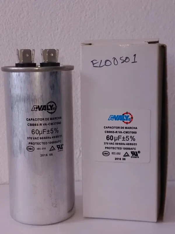 CAPACITOR 60 MF 370V AVALY – Prisaire expertos en Aires Acondicionados